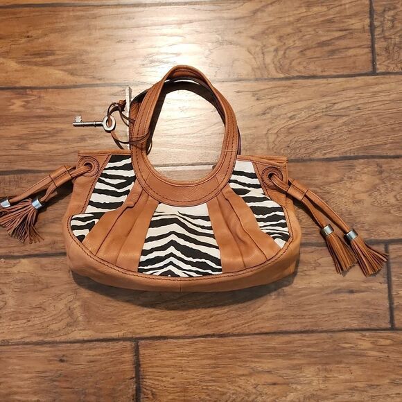 Fossil | Bags | New With Tagfiftyfour Fossilzebra Print Hobo Style ...